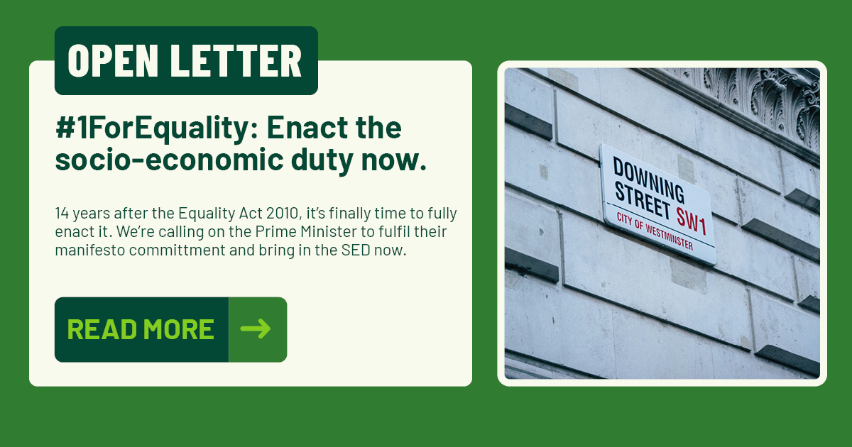 Open Letter: Implement the Socio-Economic Duty Now - Equality Trust